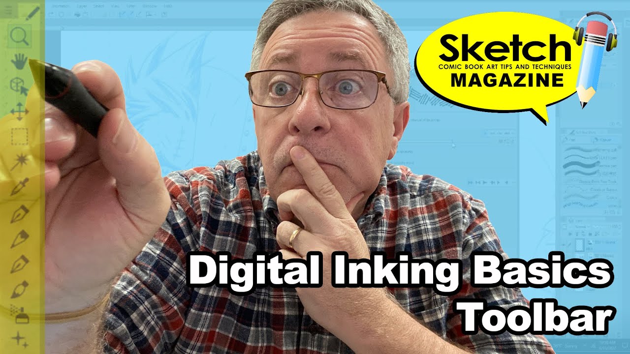 Digital Inking Home Page | Sketch Magazine Blue Line Art
